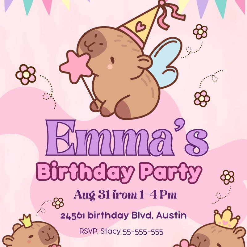 Capybara Cards Birthday - Etsy