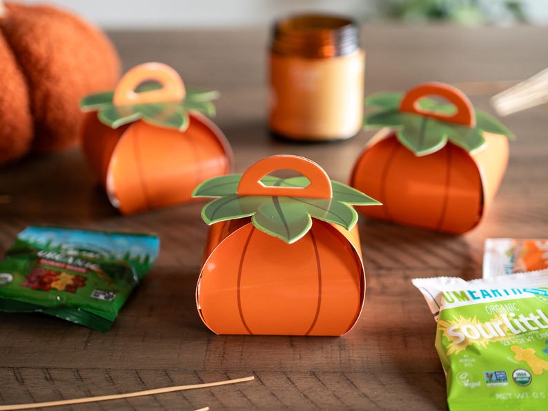 Pumpkin Party Favor Boxes - Etsy