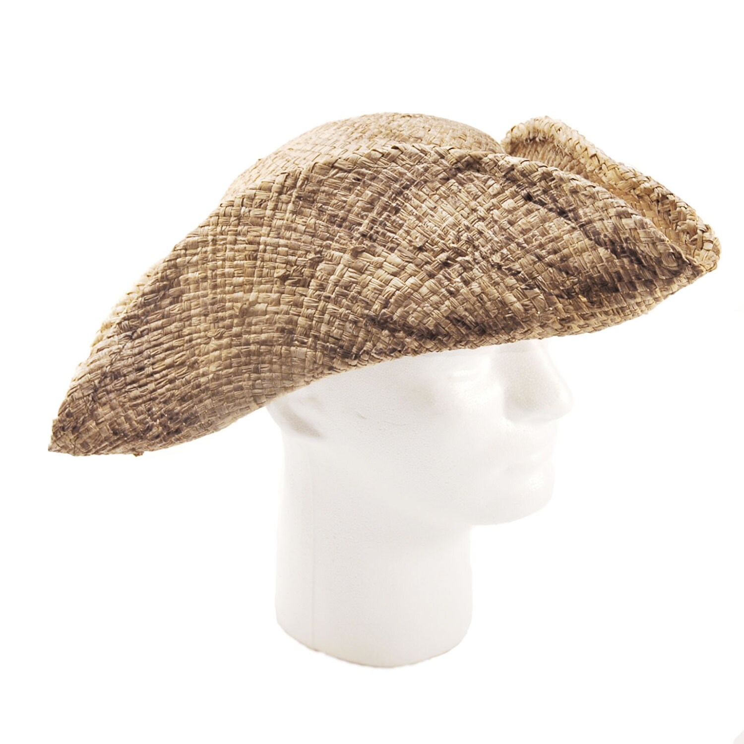 Tricorn Natural Straw,pirate Hat, Peasant Hat,pirate Tricorn,tricorne ...