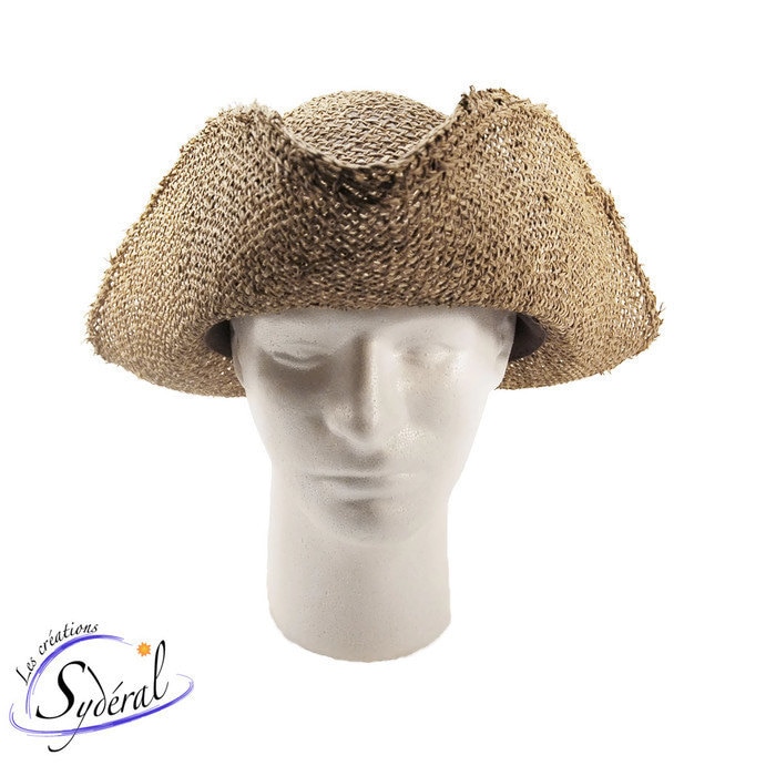 Tricorn Natural Strawtricorne Hattricorne Hatpirate - Etsy
