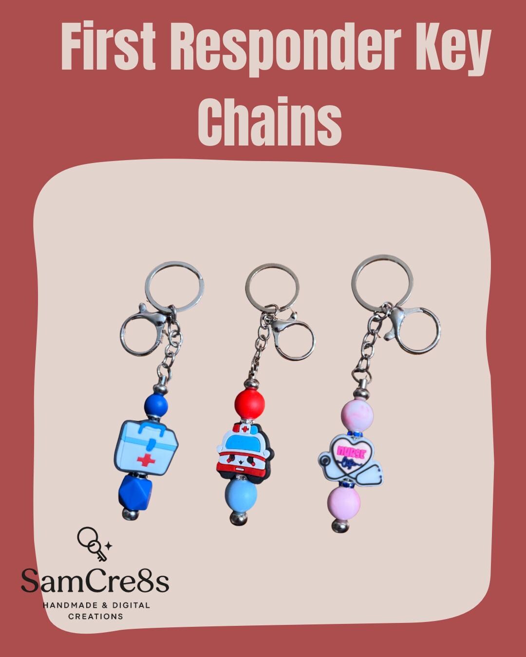First Responder Keychains - Etsy