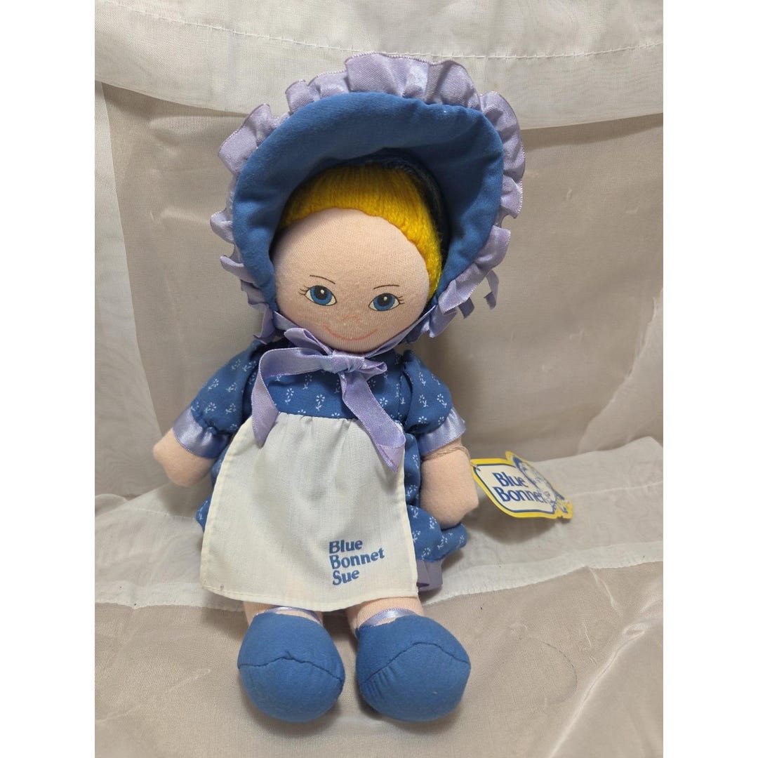 Rare Vintage Blue Bonnet Sue Dakin 12-inch Plush Doll With Original Tag ...