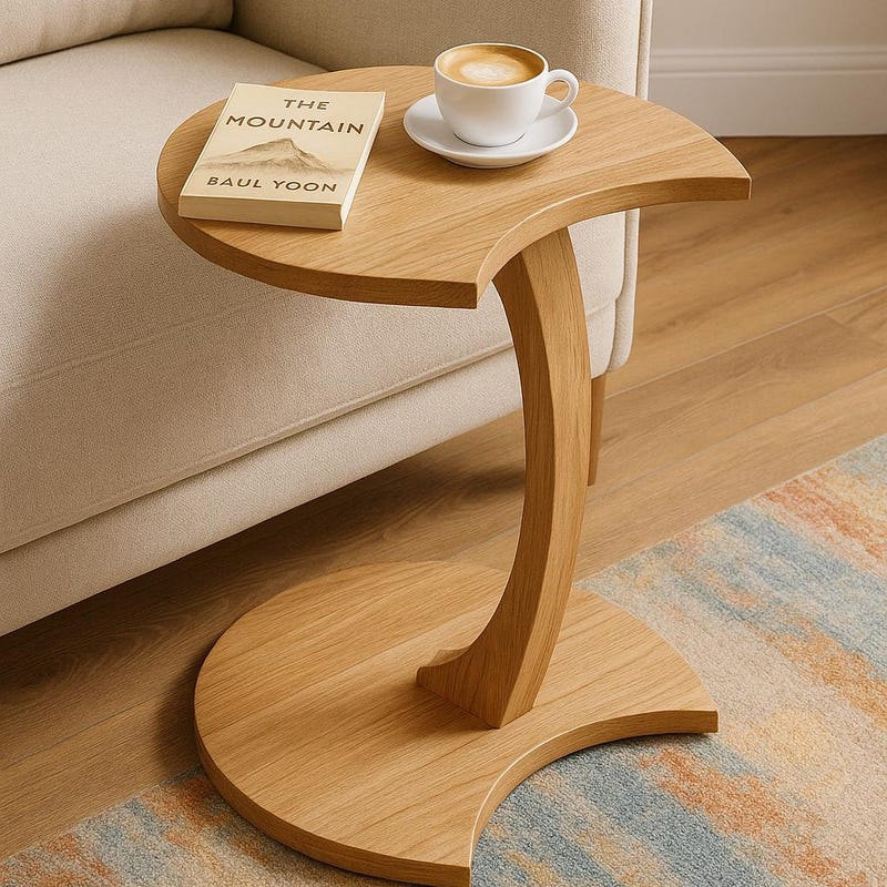 Wood Side Table on Wheels - Etsy