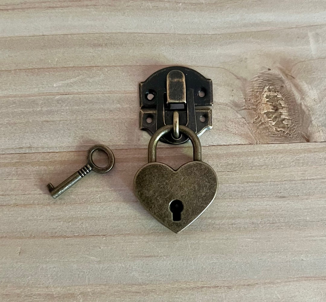 1.25 Heart Lock Luggage Lock Wedding Card Box Lock Diary Lock Pad Lock ...