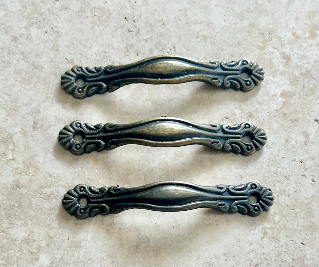 3 Piece Antique Bronze Handle Box Hardware Set Chest Hardware Metal ...