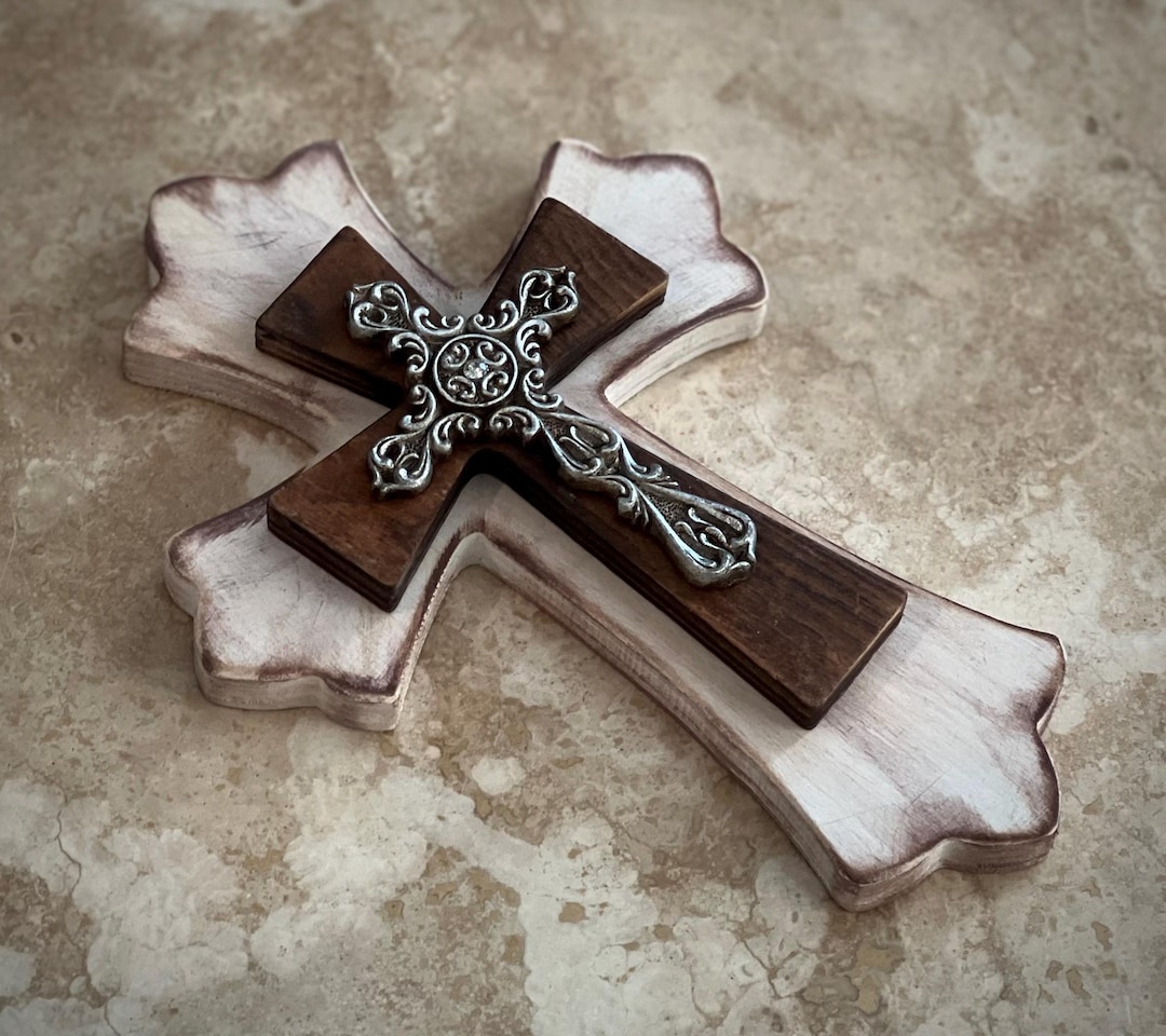 Western Wooden Wall Cross Housewarming Gift Southwestern Wall Cross ...