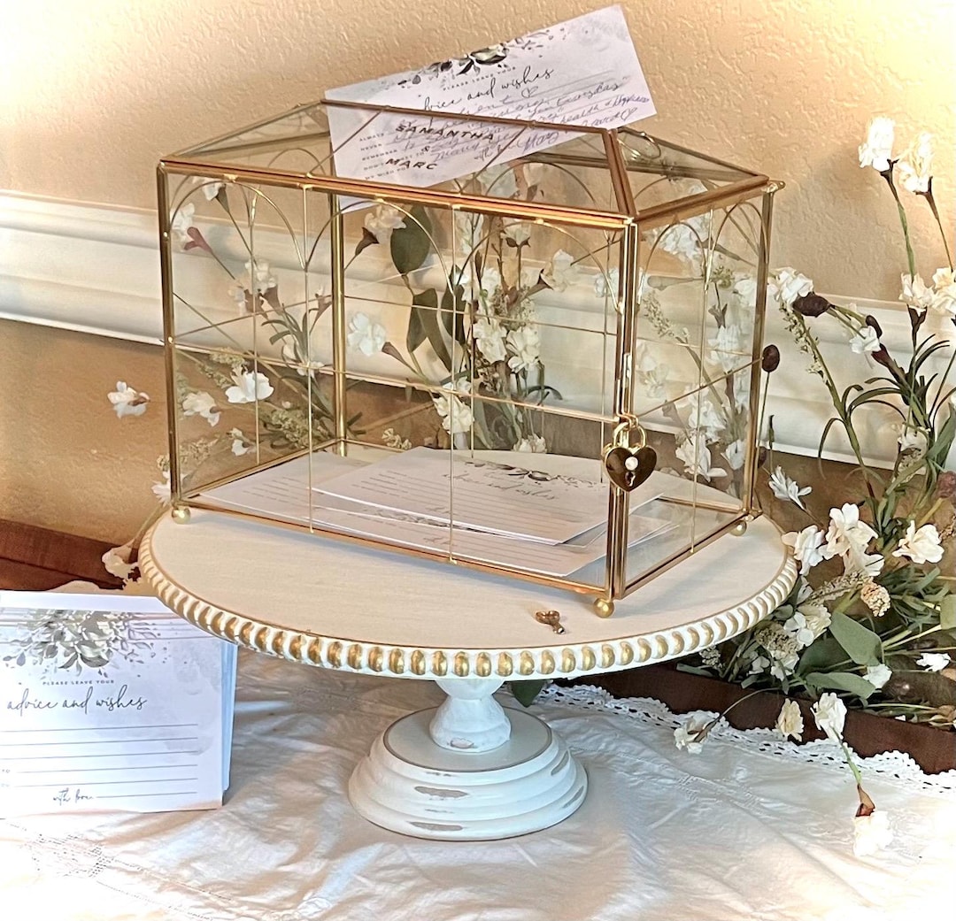 Personalized Wedding Card Box, Birthday, Anniversary, Display Stand - Etsy
