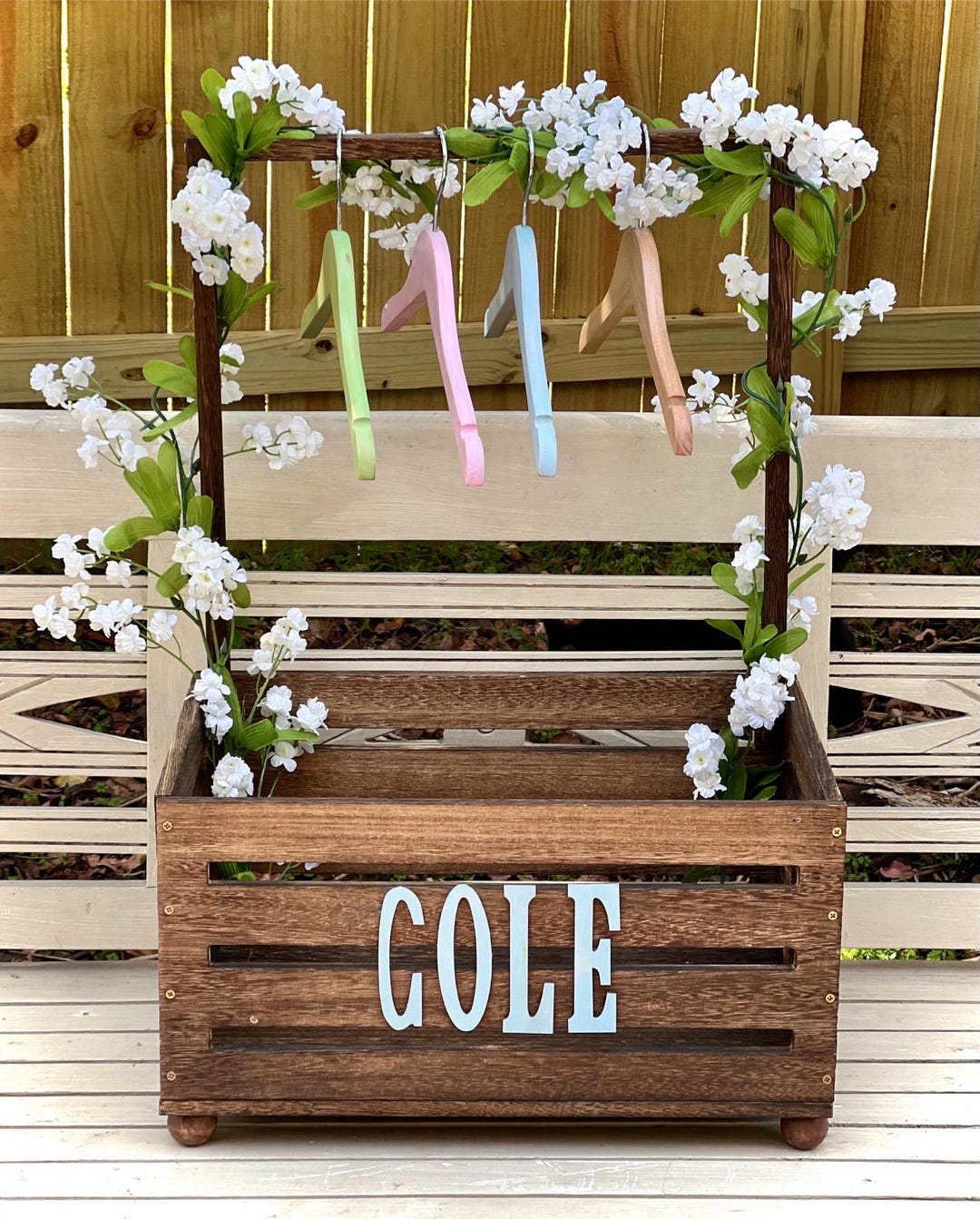 22 Girls Baby Shower Crate Closet Personalized Baby Crate Boys Nursery ...