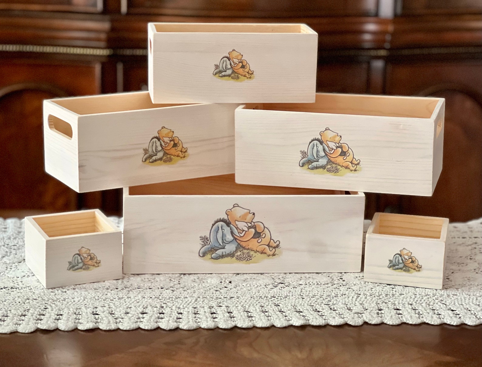 Winnie the Pooh Crates, Add-on, Nursery, Baby Shower Gift, Changing ...