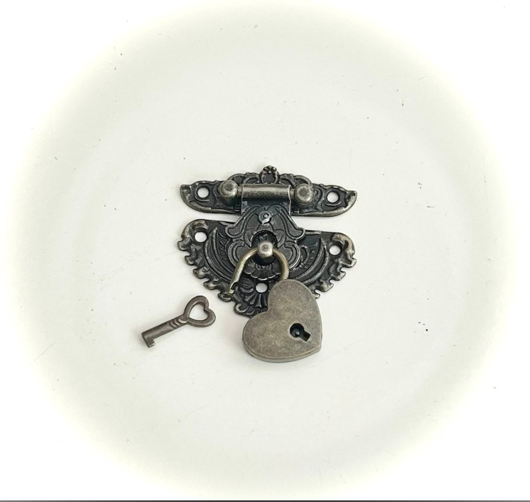 Heart Shaped Brass Lock Brass Box Latch Wedding Card Box - Etsy