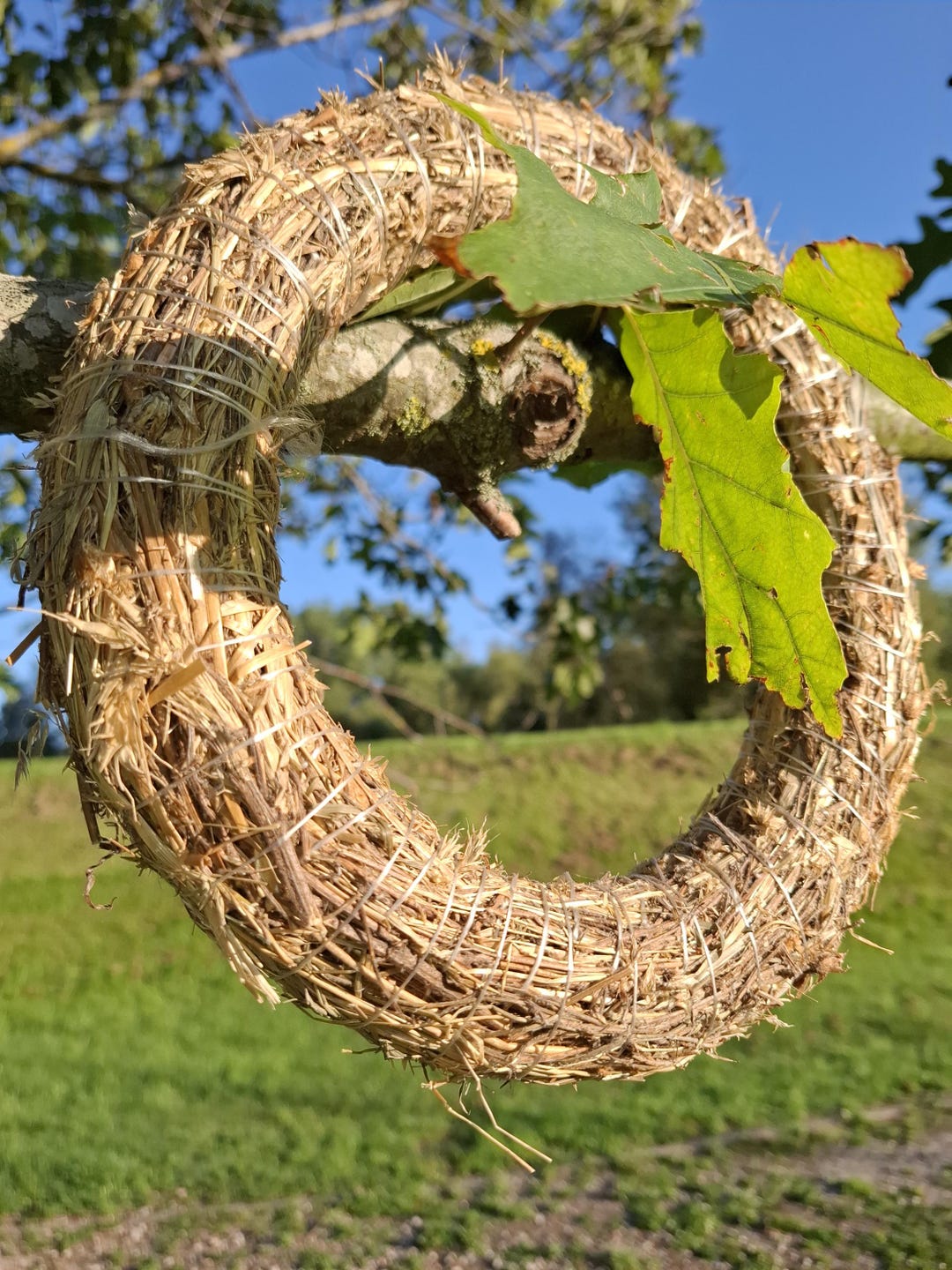 Natural Straw Wreath Base – DIY Craft Ring, Rustic Home Decor, Handmade ...