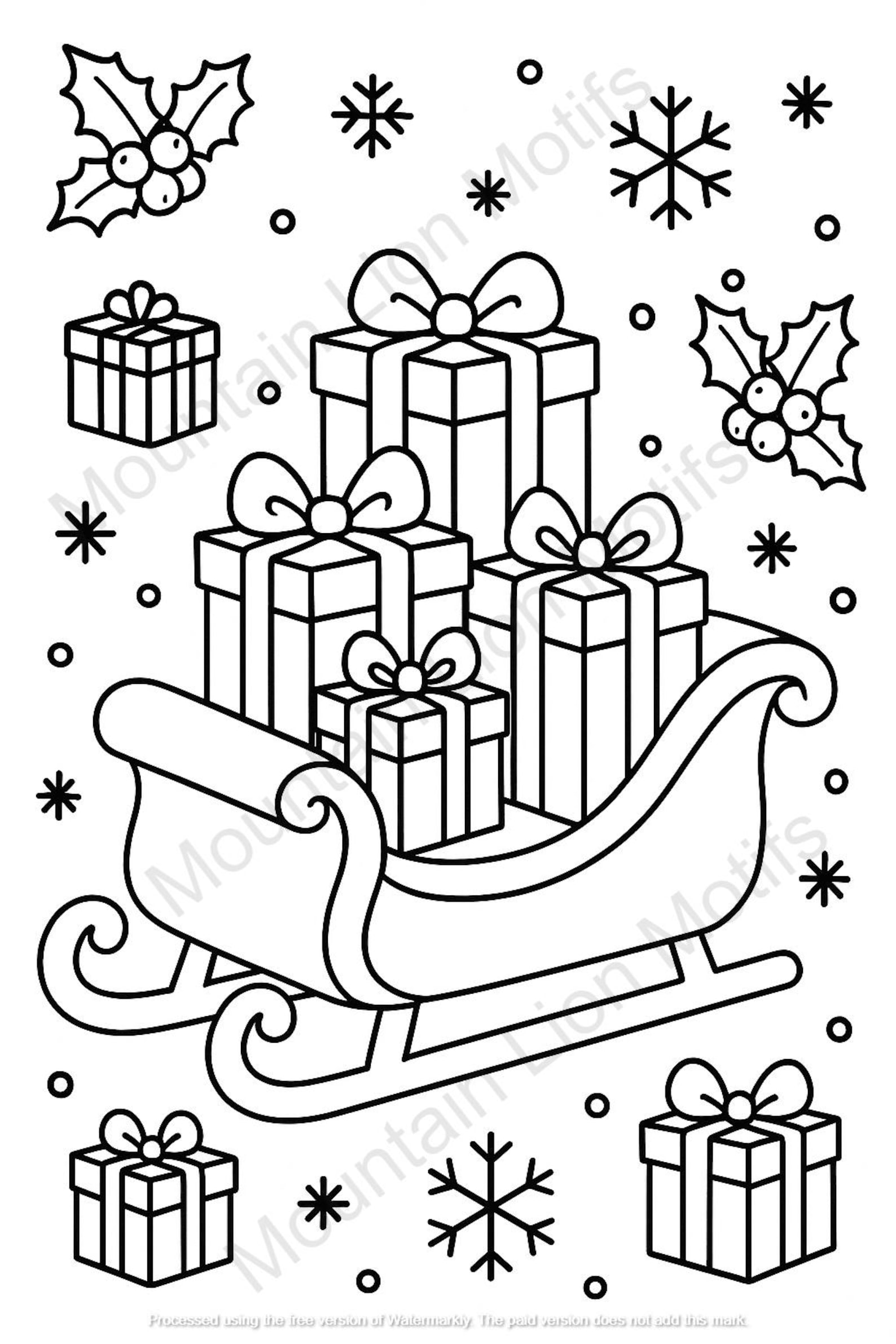 Christmas Coloring Pages | Kids Printable Activity | Festive Holiday ...