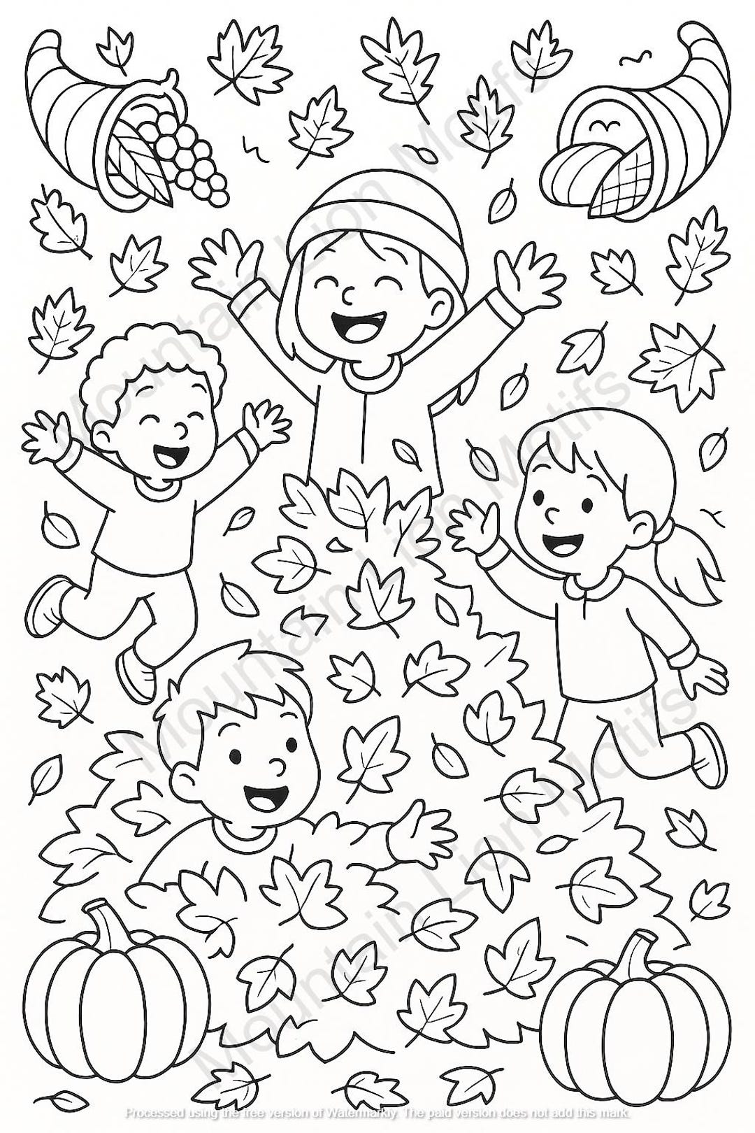 Thanksgiving Coloring Pages | Kids Printable Activity | Fall Harvest ...