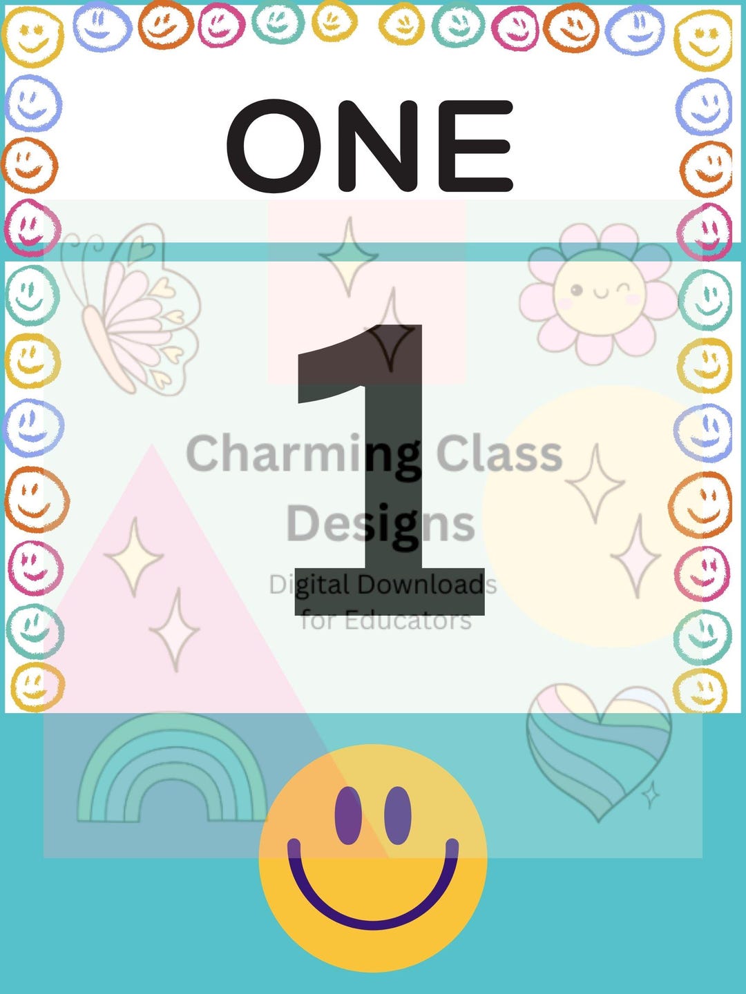 Smiley-smiley | Number Posters 1-20 | Smiley Faces| Teacher Classroom ...