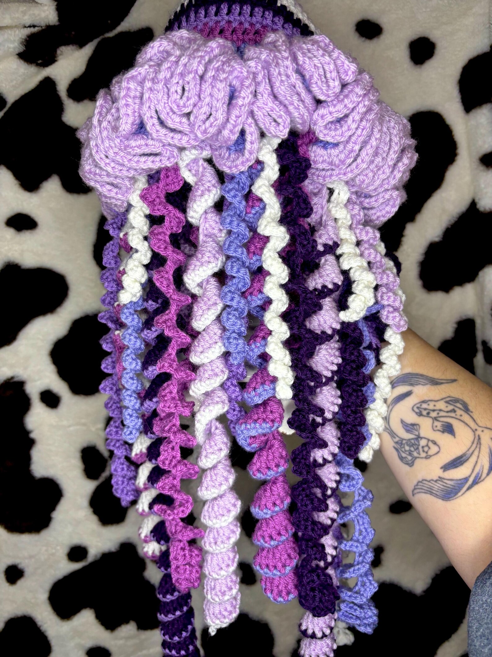 Jellyfish Crochet Ruffle Hat - Etsy