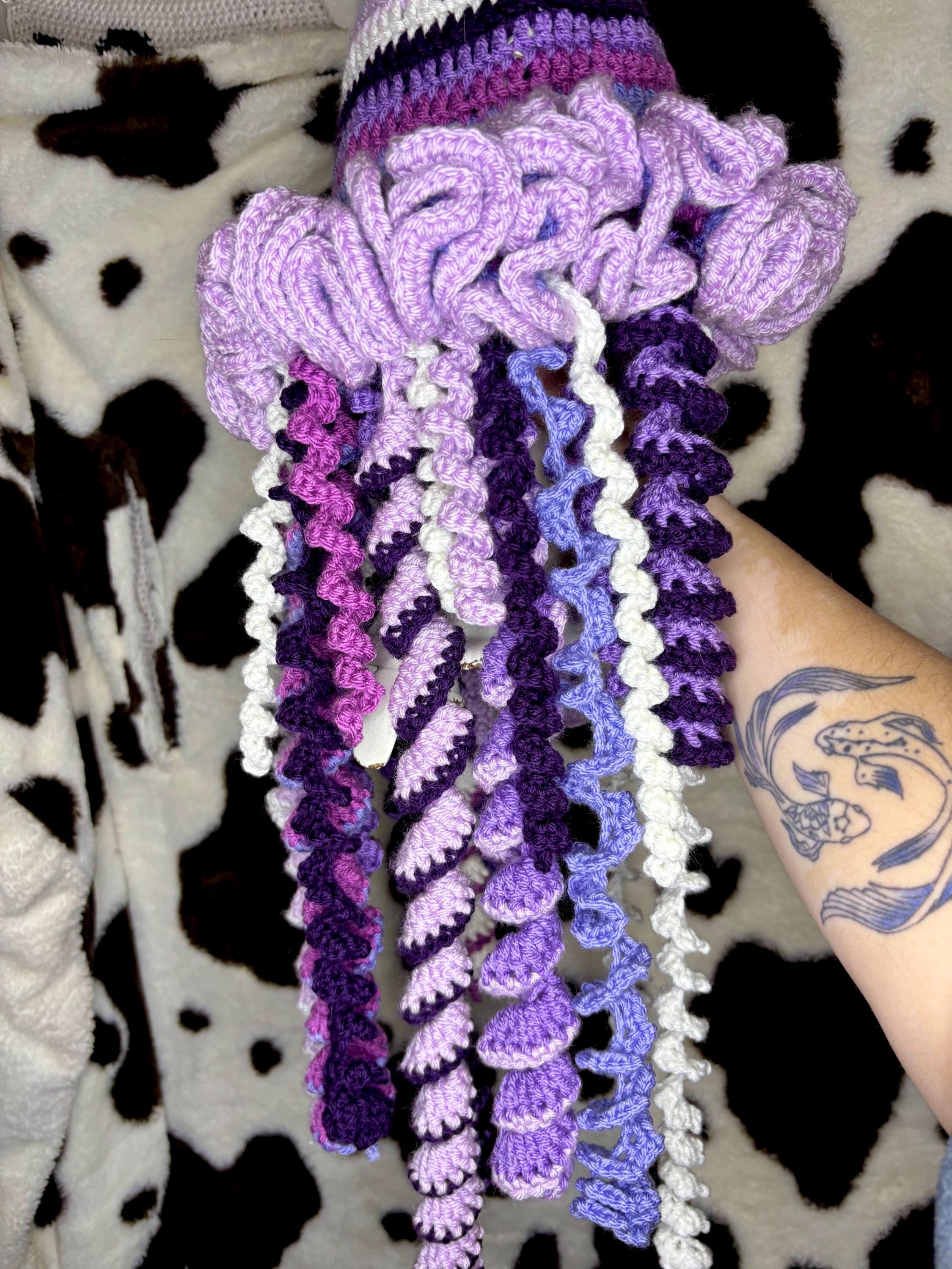 Jellyfish Crochet Ruffle Hat - Etsy