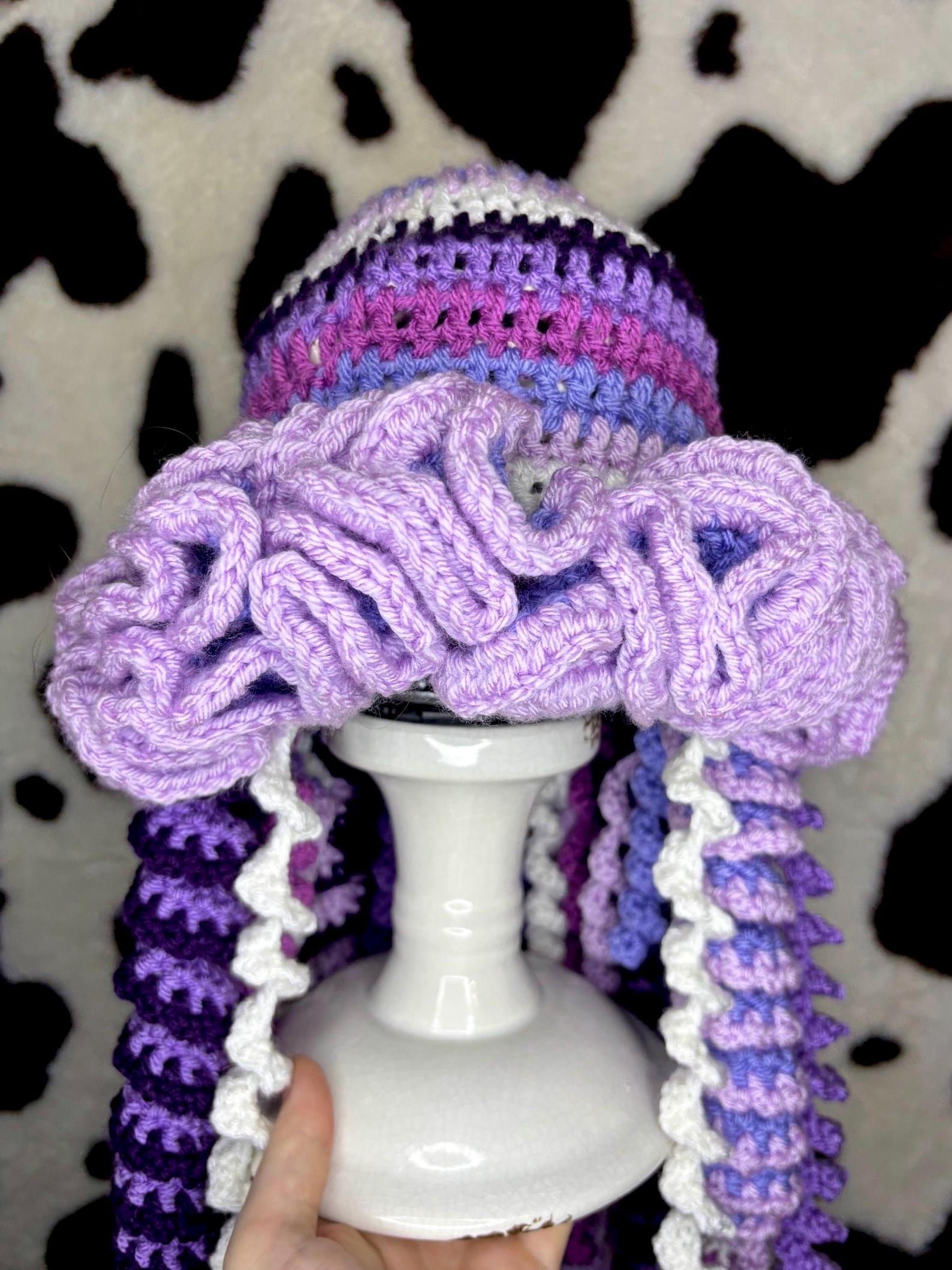 Jellyfish Crochet Ruffle Hat - Etsy