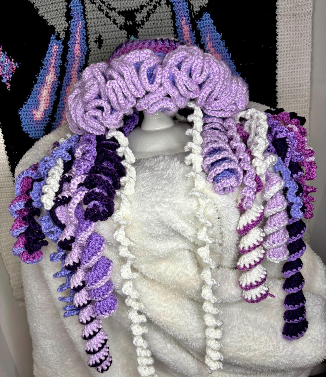 Jellyfish Crochet Ruffle Hat - Etsy