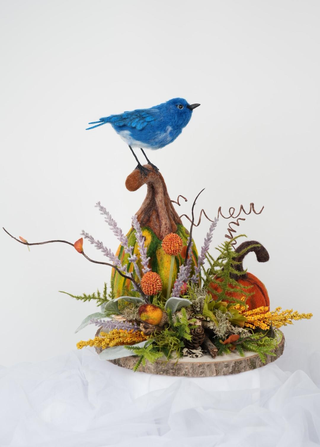 Needle Felted Lifesize Mountain Bluebird Sculpture - Etsy