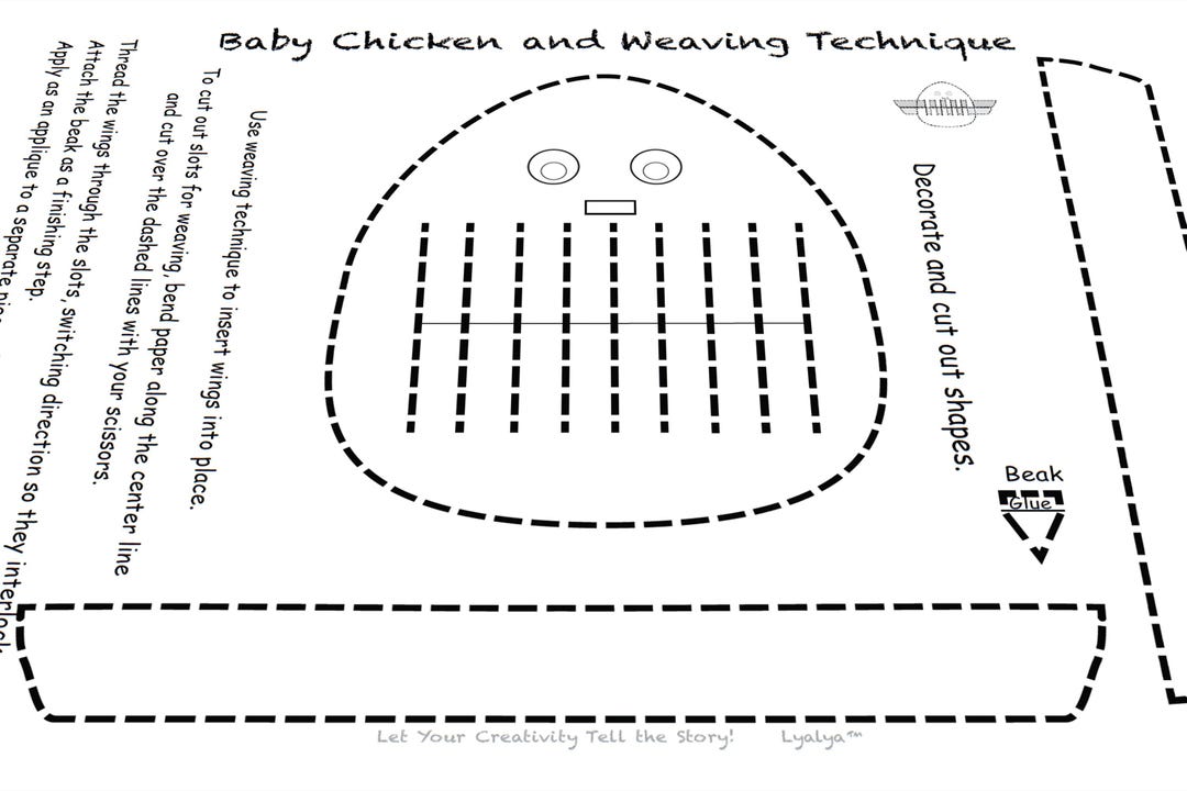 Baby Chicken - Craft Activity Worksheet - Etsy