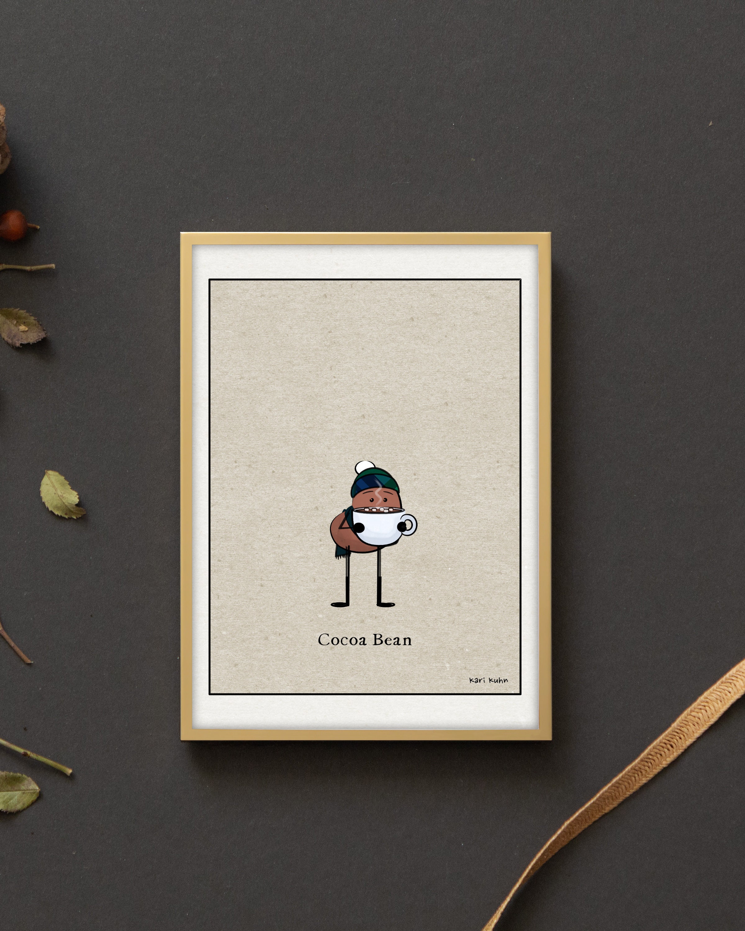 Chili Bean, Bean Drawing Art, Food Art, Coffee Shop Art- Digital Print ...