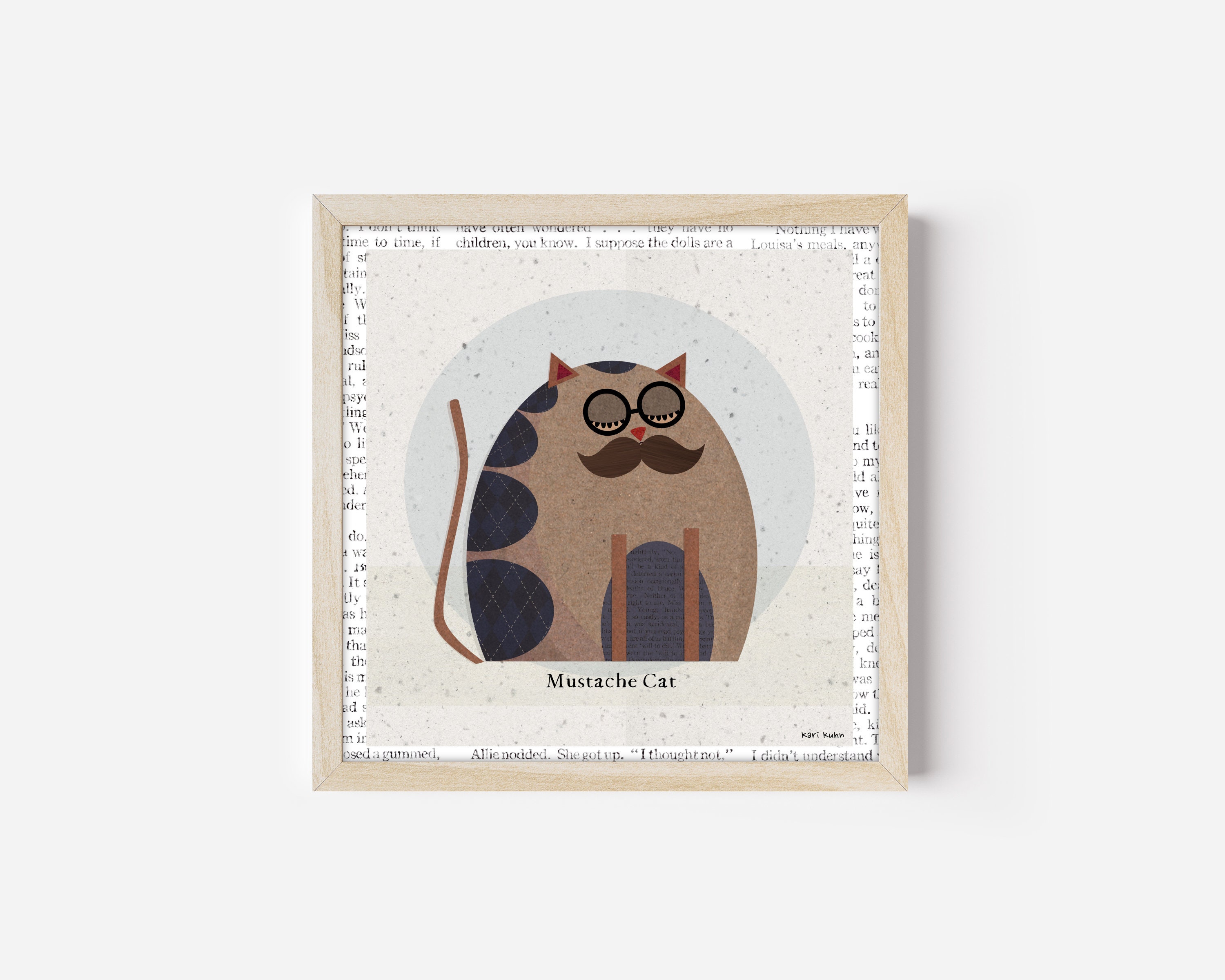 Mustache Cat, Moustache Cat, Printable Art, Illustration, Funny ...