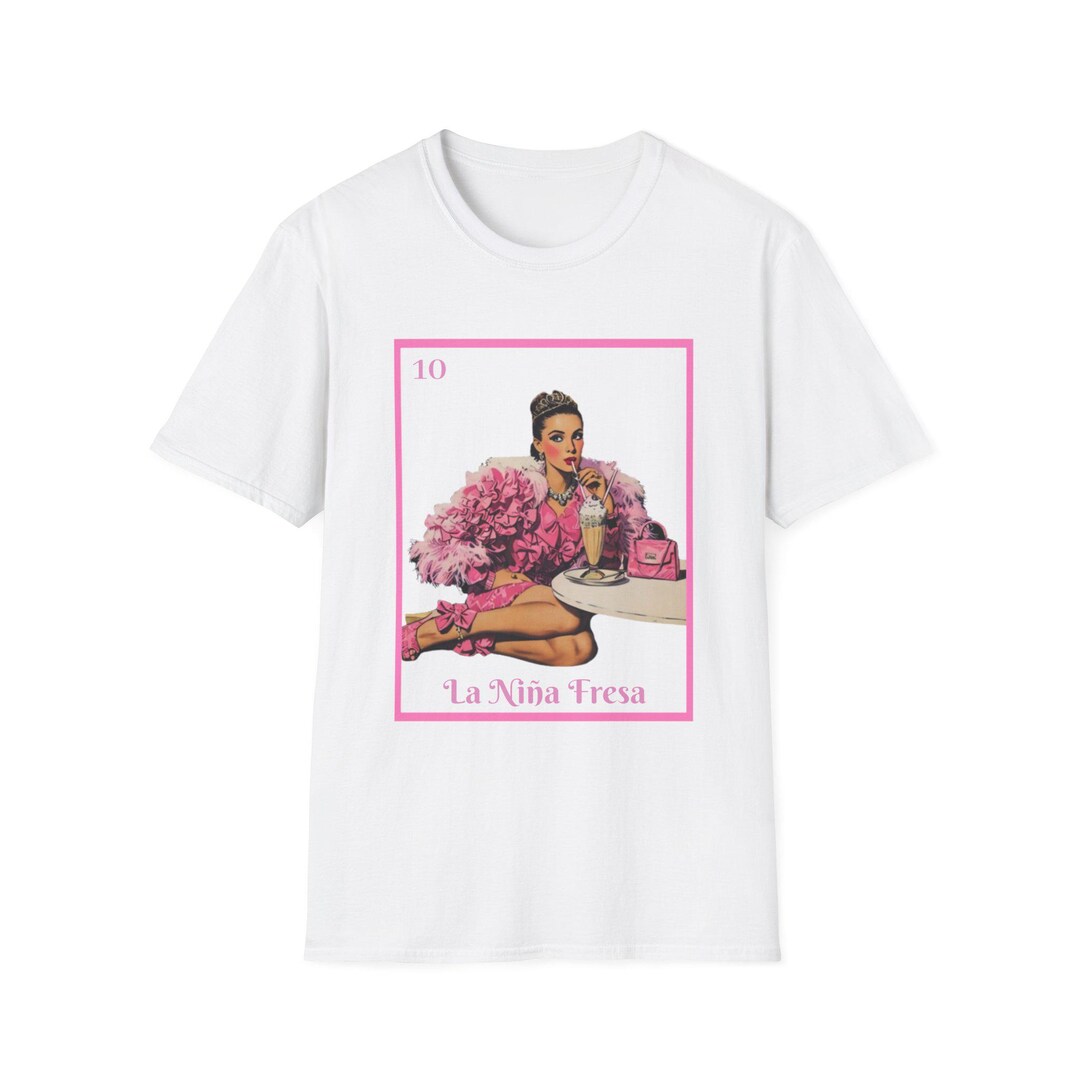 La Niña Fresa Graphic Tee: Chic Feminine Art T-shirt - Etsy