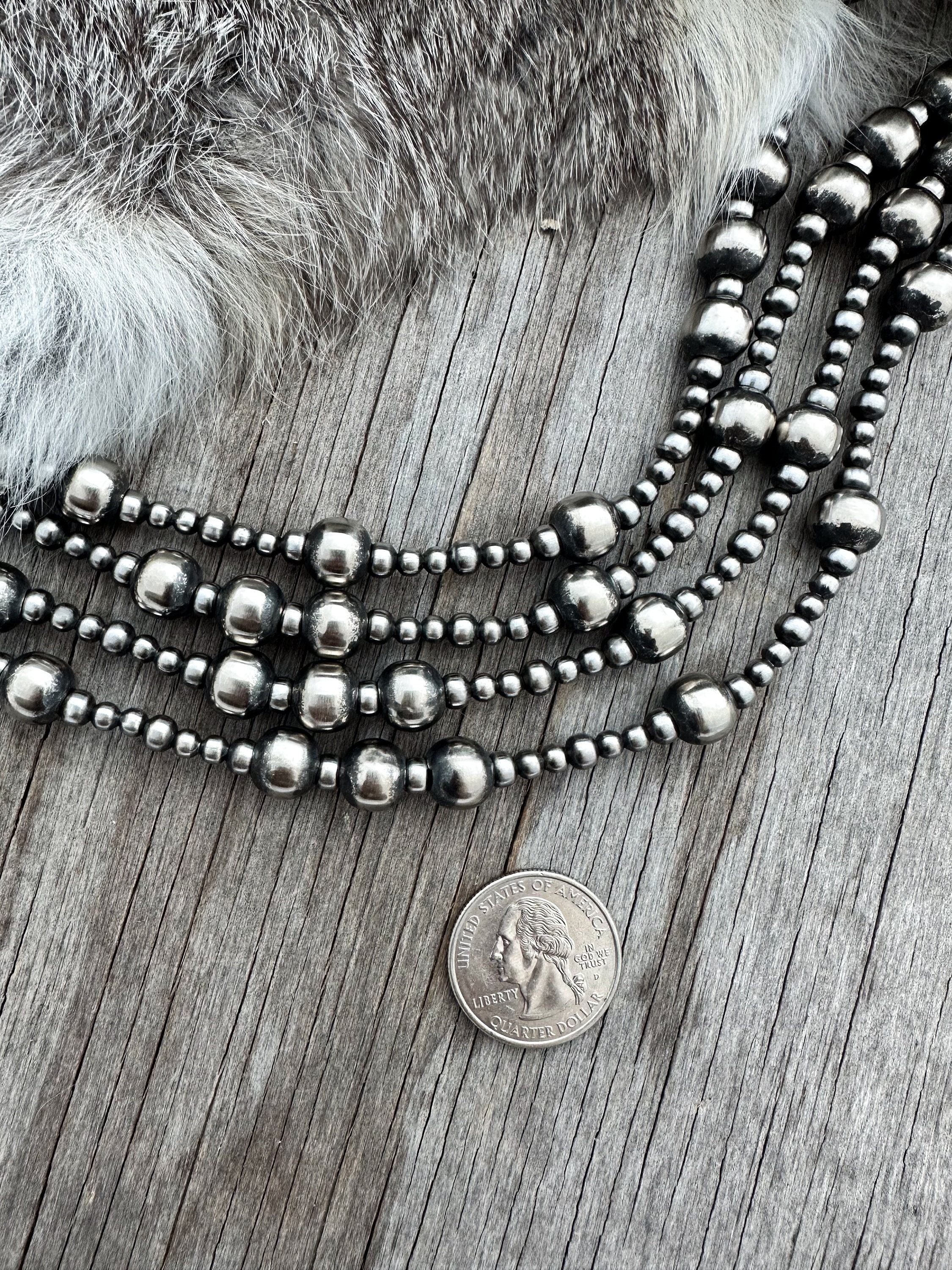 Navajo silver pearls store