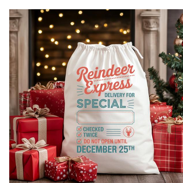 Santa Sack Designs | Christmas Gift Bags | Customizable PNG - Etsy