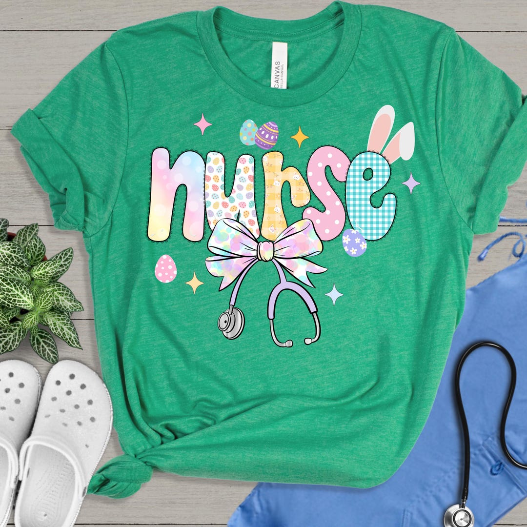 Easter Nurse PNG | Cute Pastel Nurse Clipart | Bunny Ear Nurse ...