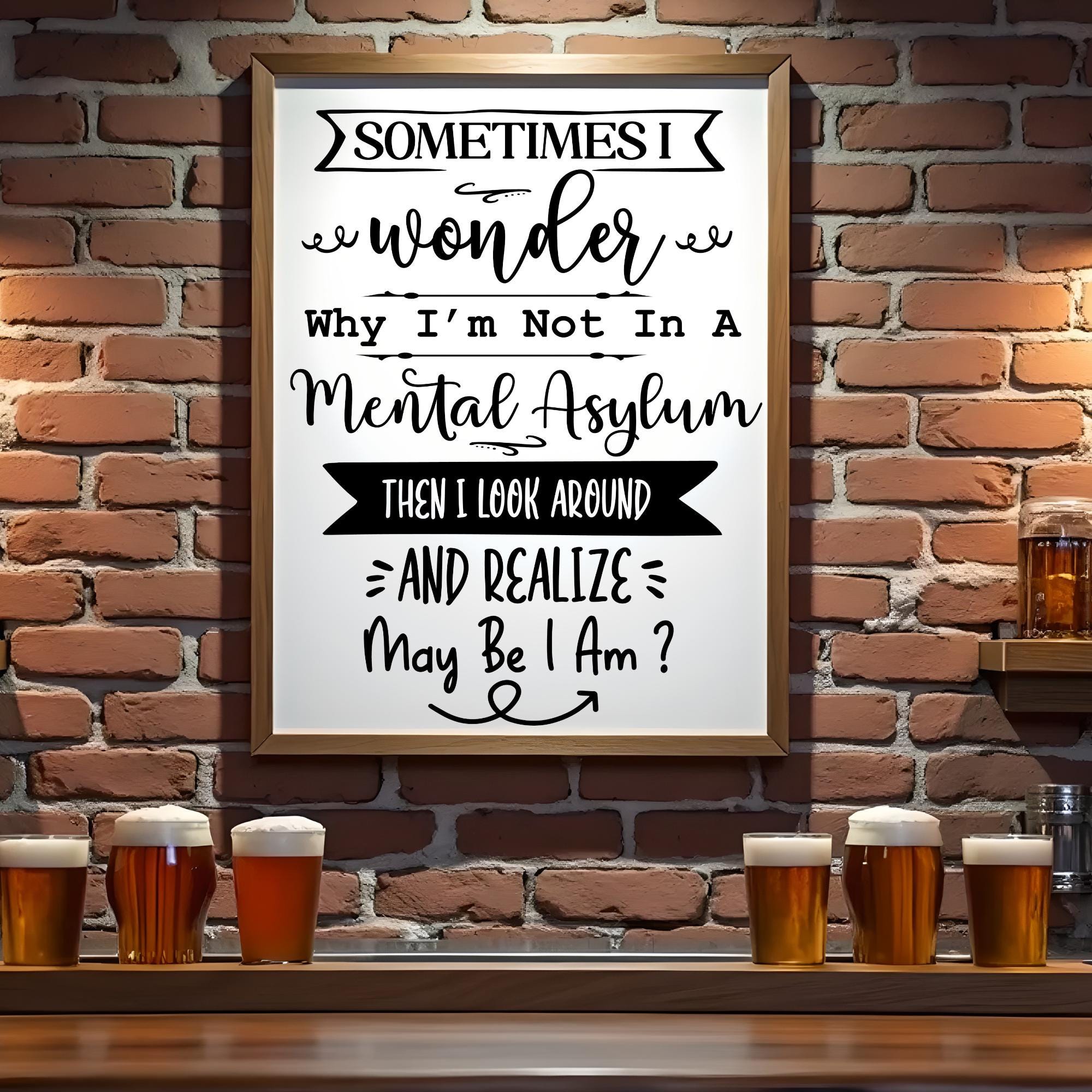 Mental Asylum Funny Quote SVG PNG | Sarcastic Saying Cut File | Humour ...