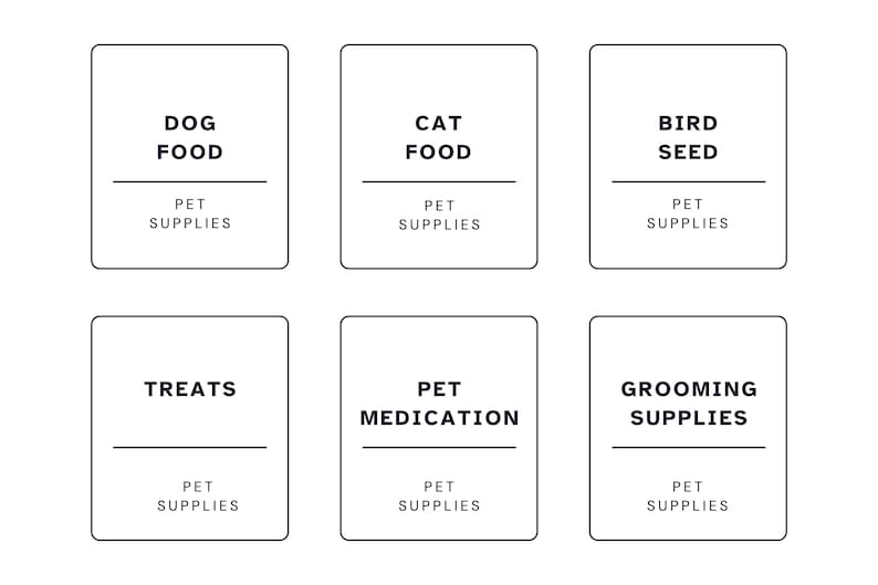 Printable Household Labels (minimal Design) | Editable | Pantry ...