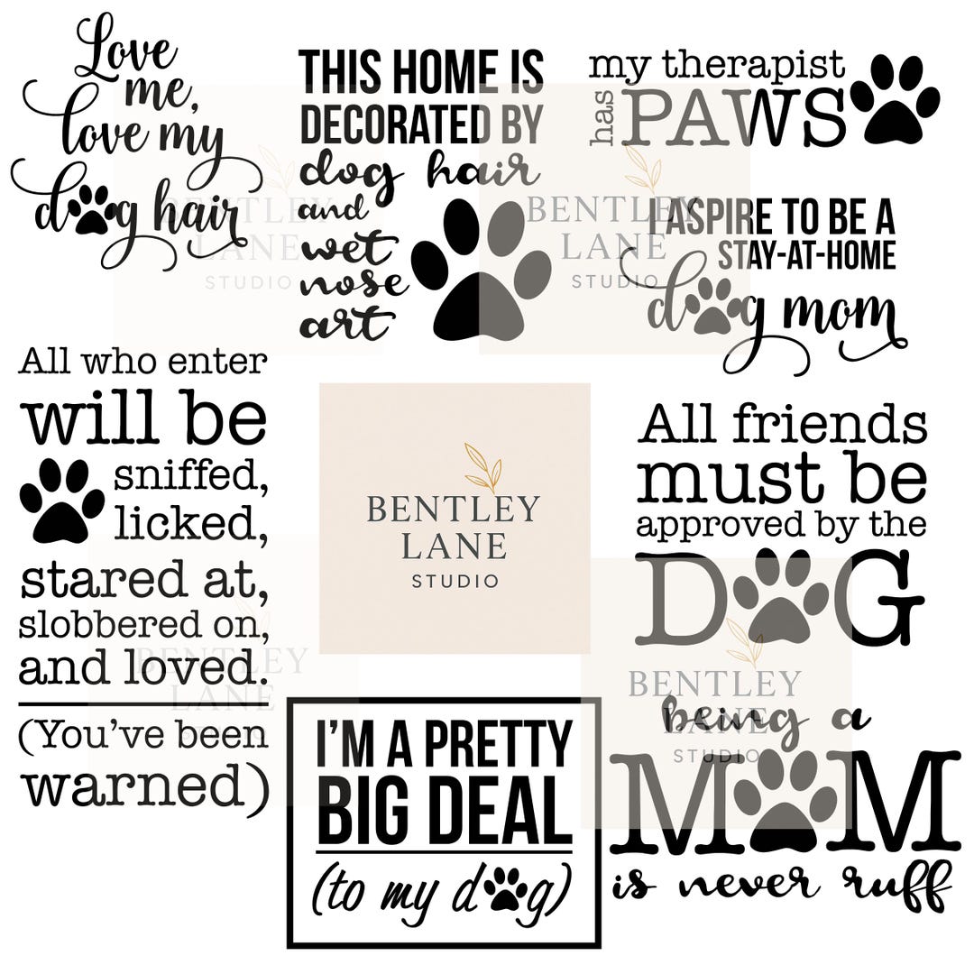 Dog Lover SVG Bundle | Digital Cut Files (SVG + PNG) - Etsy
