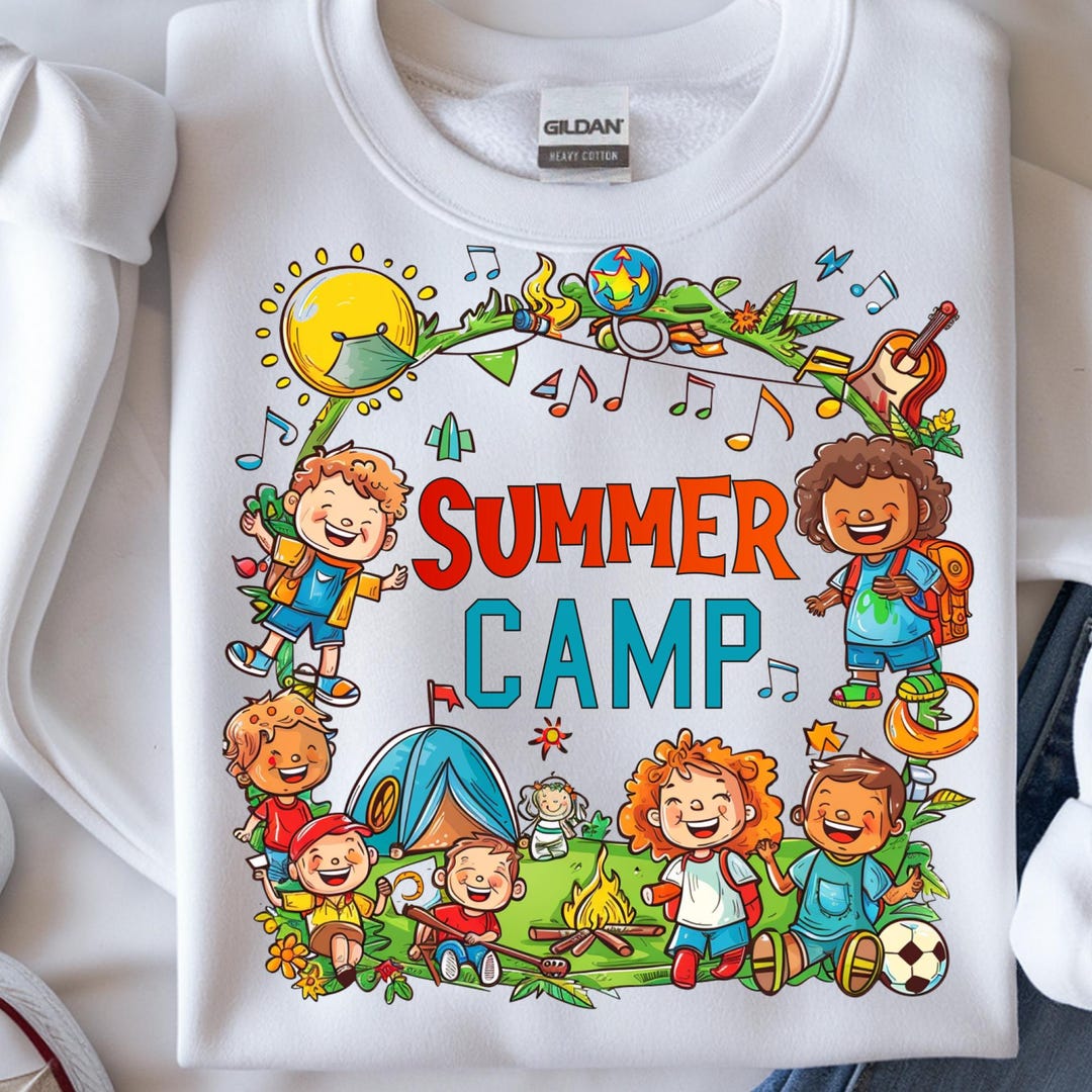 Summer Camp PNG, Kids Camp Sublimation Design, Camping Shirt PNG, Kids ...