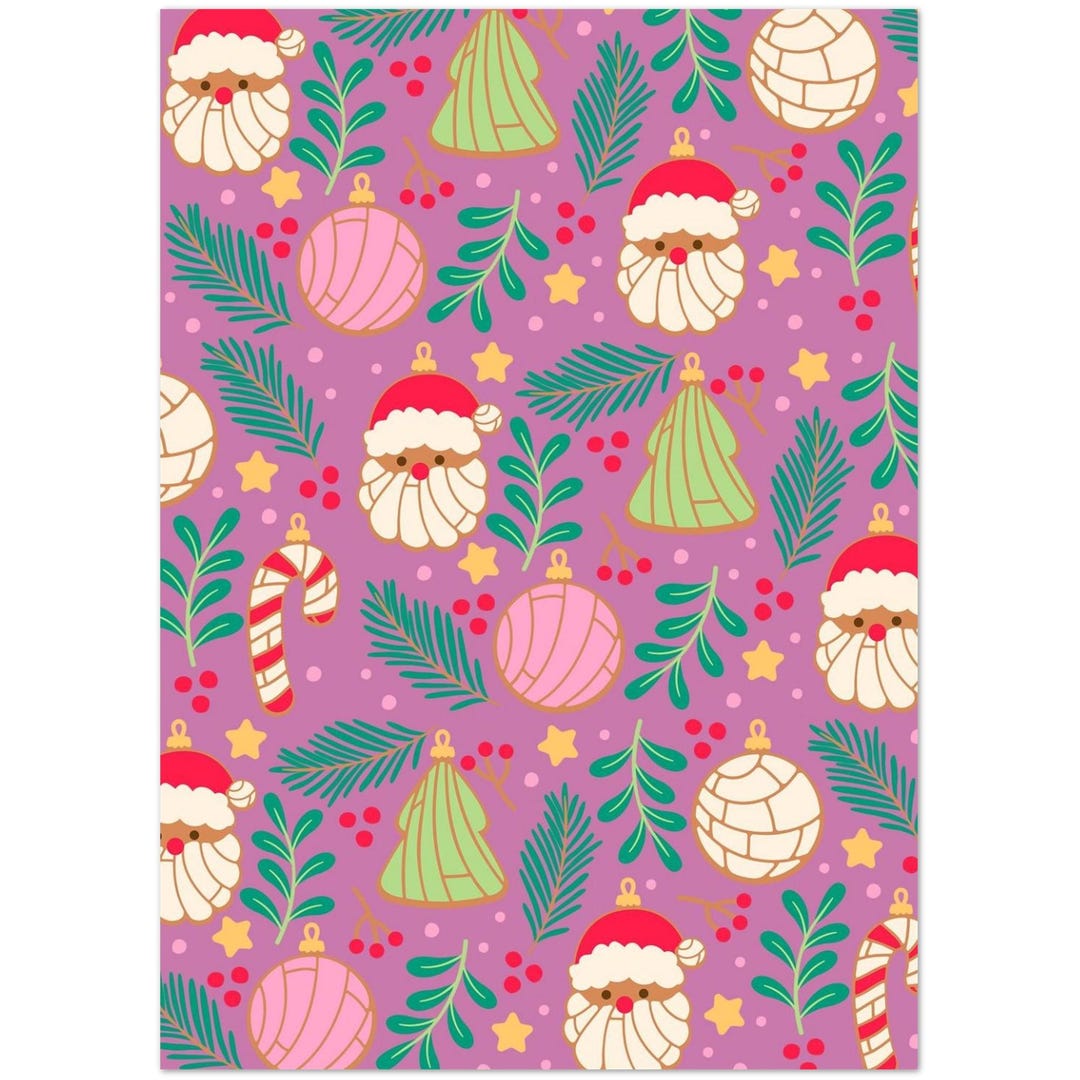 Set of 10 - Christmas Conchas Holiday Card, Merry Christmas Card, Feliz ...