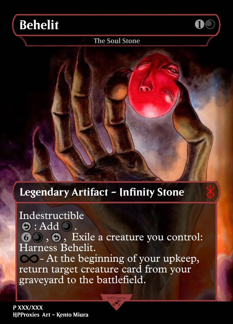 Behelit MTG Commander Proxy Single : La pierre de l'âme - Etsy France