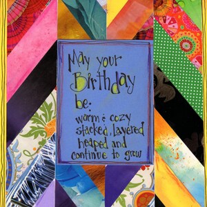 QUILTERS BIRTHDAY, Happy Birthday, Stack & Wack, Strip Quilt, Funny ...