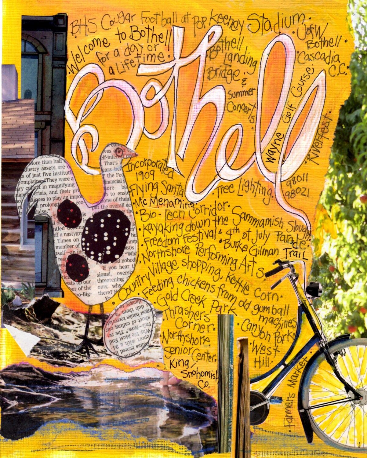 BOTHELL WASHINGTON, Northwest Gift or Washington State Gift, Small Town ...