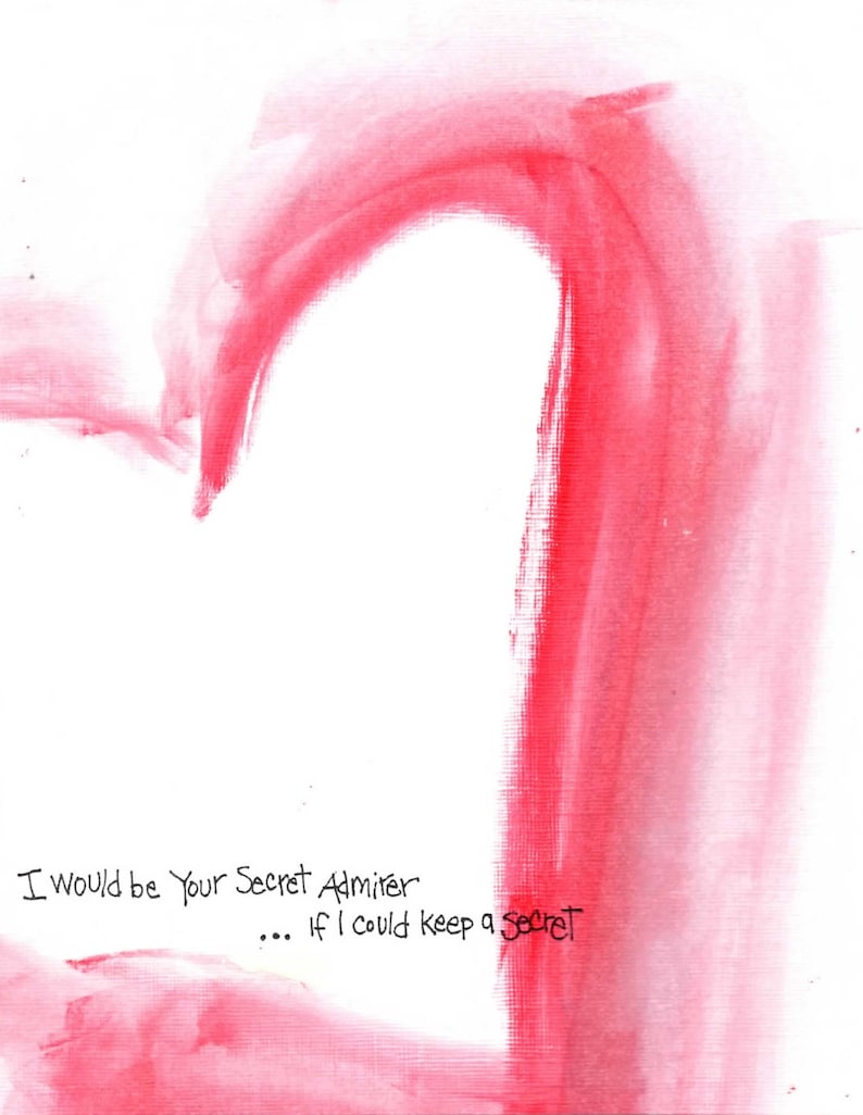 SECRET ADMIRER, Card for Him or Her, New Love Gift, Valentine Cards ...