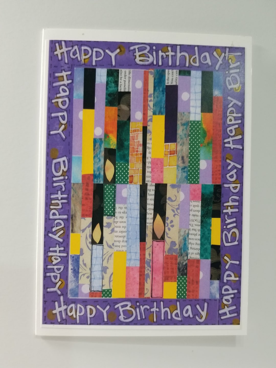 Quilt Card, Birthday for Quilter, Strip Quilt, BIRTHDAY CARD, Quilt ...