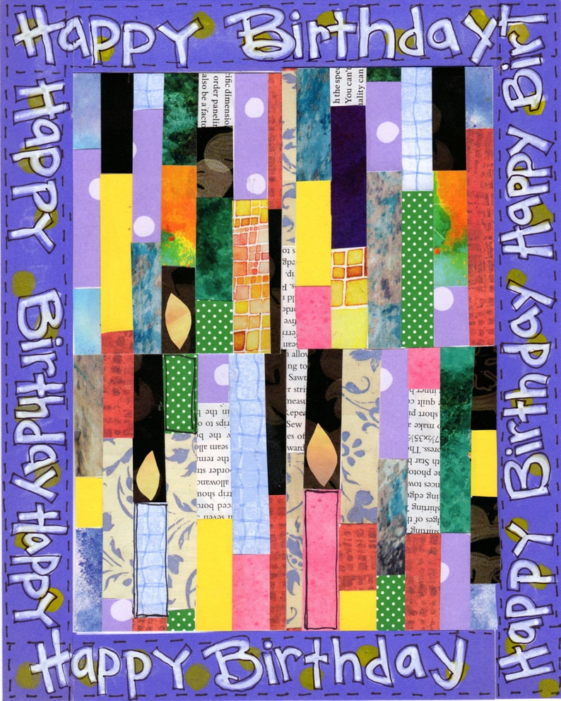 Quilt Card, Birthday for Quilter, Strip Quilt, BIRTHDAY CARD, Quilt ...