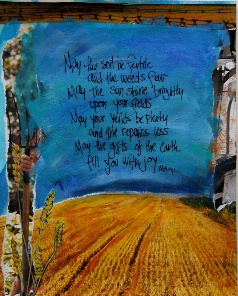 FARMERS BLESSING a Limited Edition Print, for Your Home or Bunk House ...