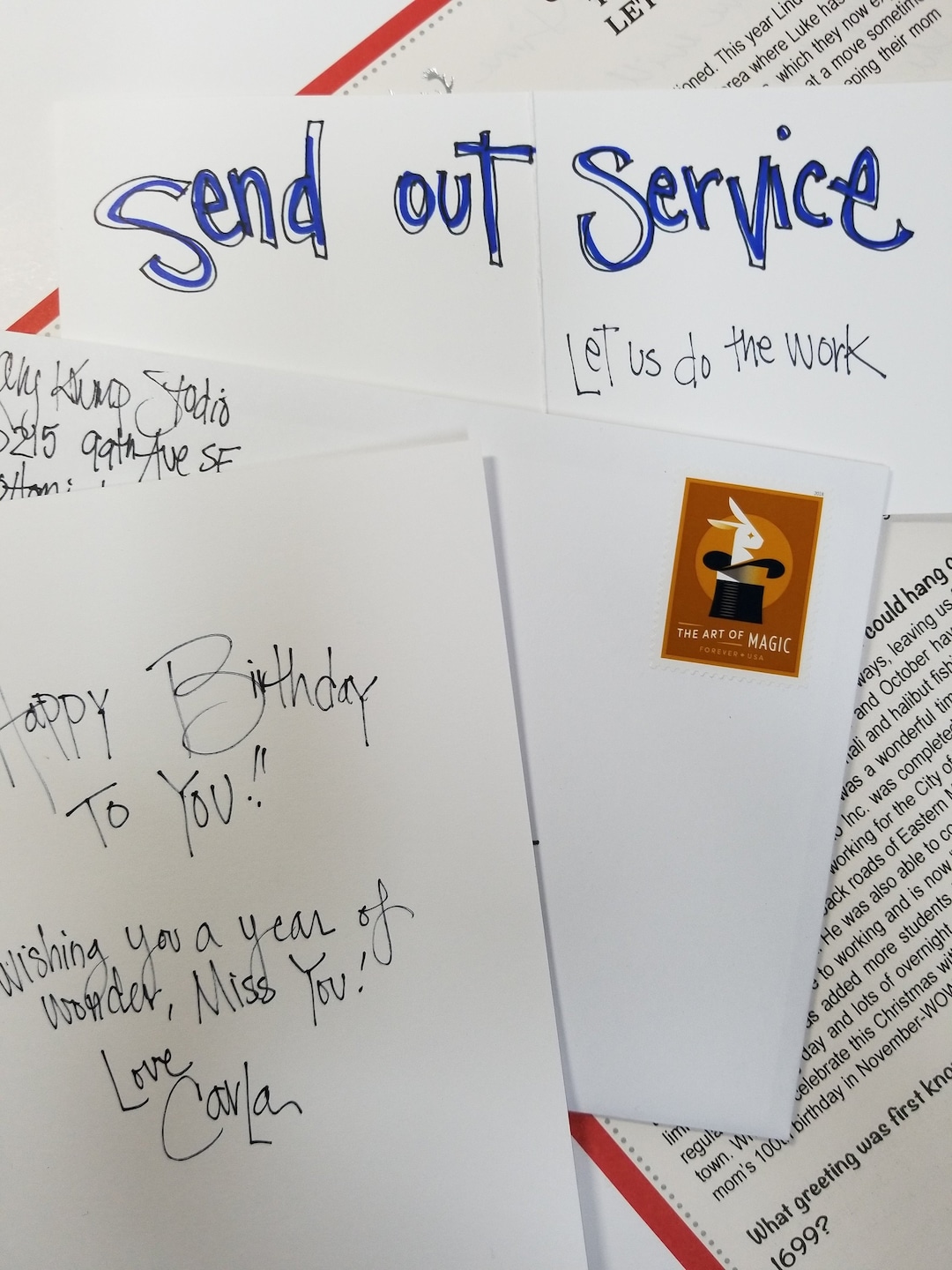 Send Out Service, Mailing Service, Writing and Mailing Card, Send ...