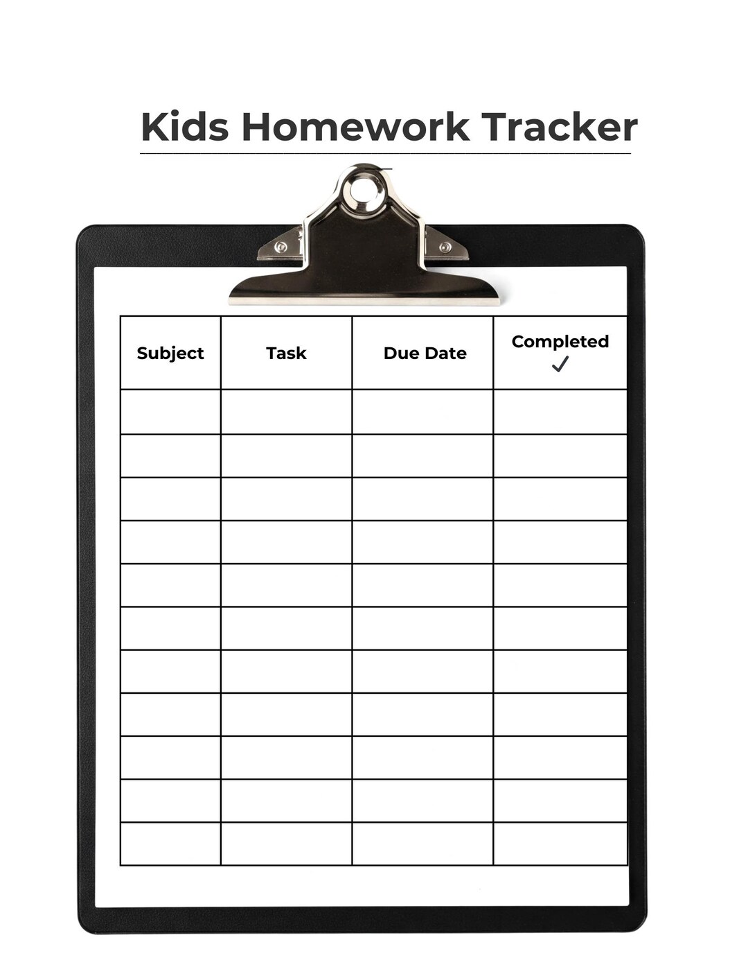 Kids Homework Tracker Printable | Homework Planner for Kids | Student ...