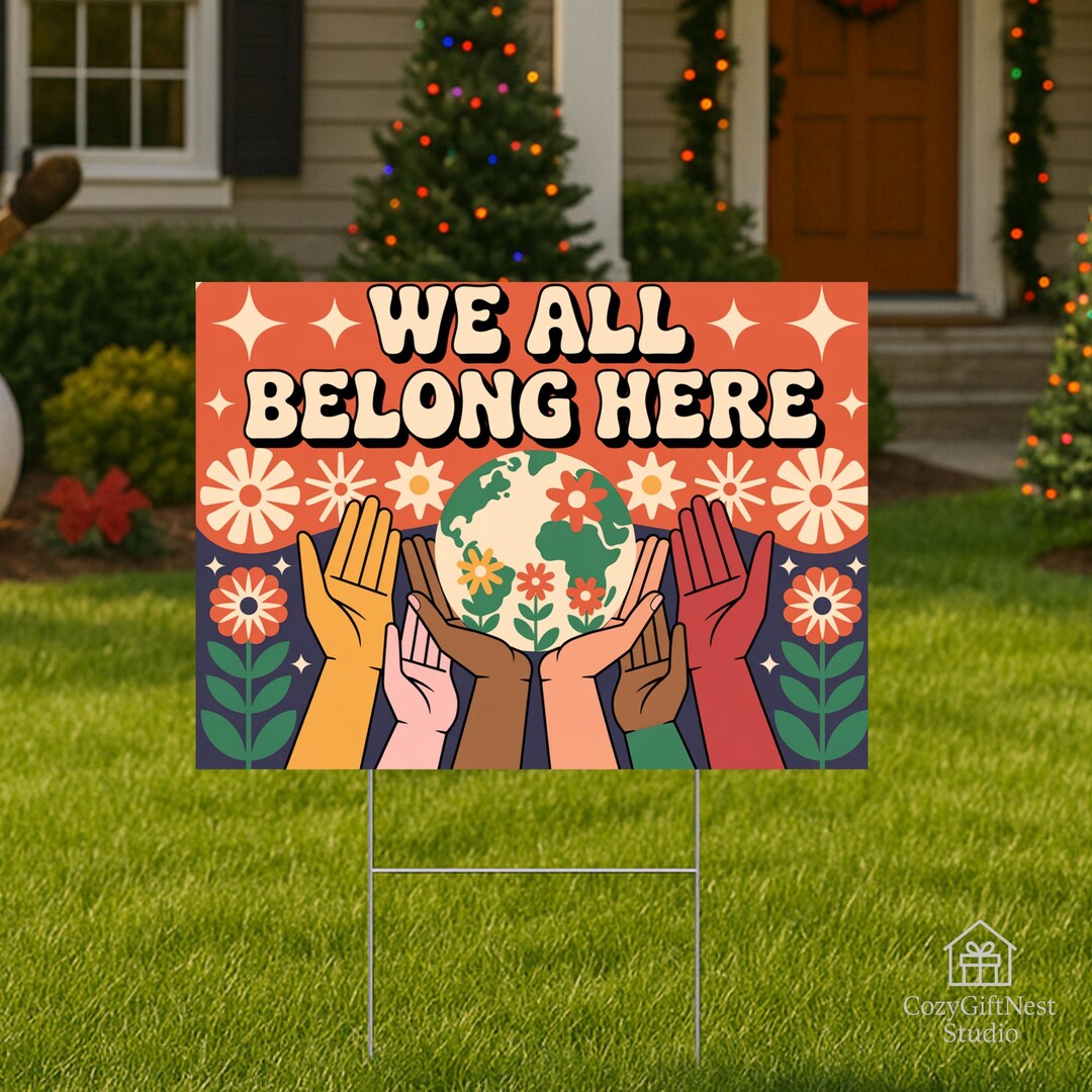 Retro Protest Yard Sign: Unity & Equality Garden Decor - Etsy