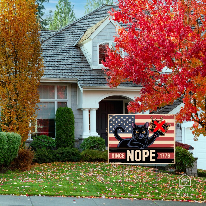 No Kings Yard Sign – Anti Trump Resistance Political Activist Protest ...