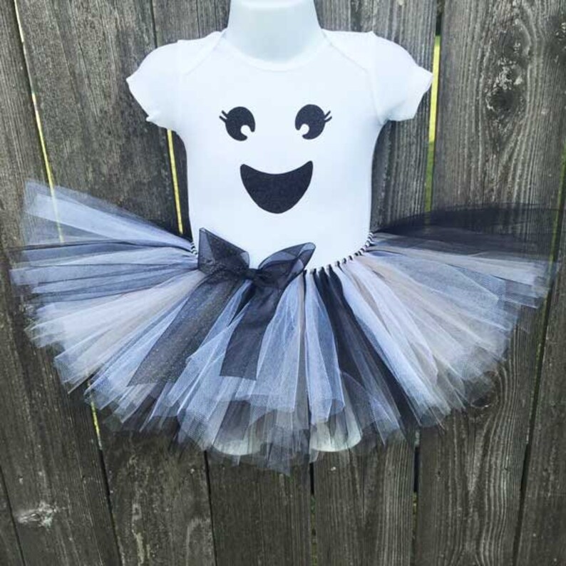 Baby Girl Halloween Ghost Tutu Set Girly Ghost Bodysuit | Etsy