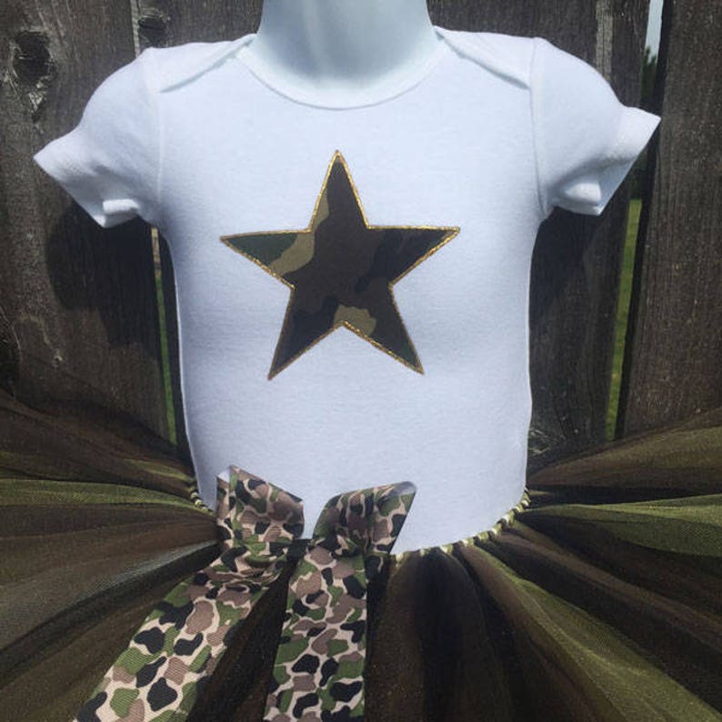 Camouflage Star Tutu Set Camo Star Tutu With Matching | Etsy