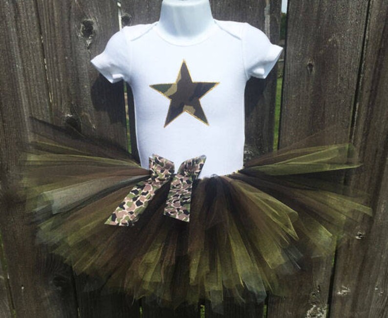 Camouflage Star Tutu Set Camo Star Tutu With Matching | Etsy