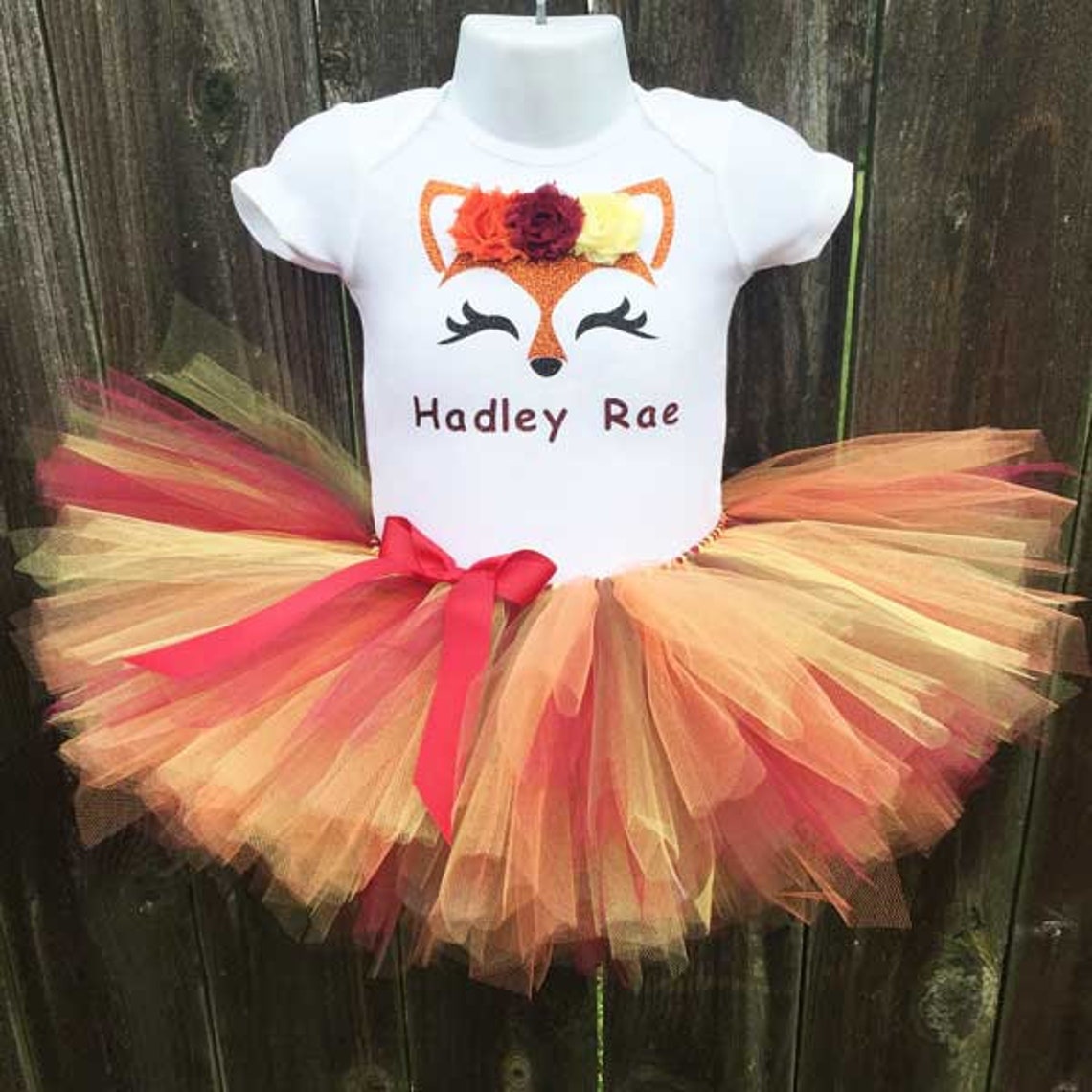 Personalized Fox Tutu Outfit With Matching Headband Fall Fox - Etsy